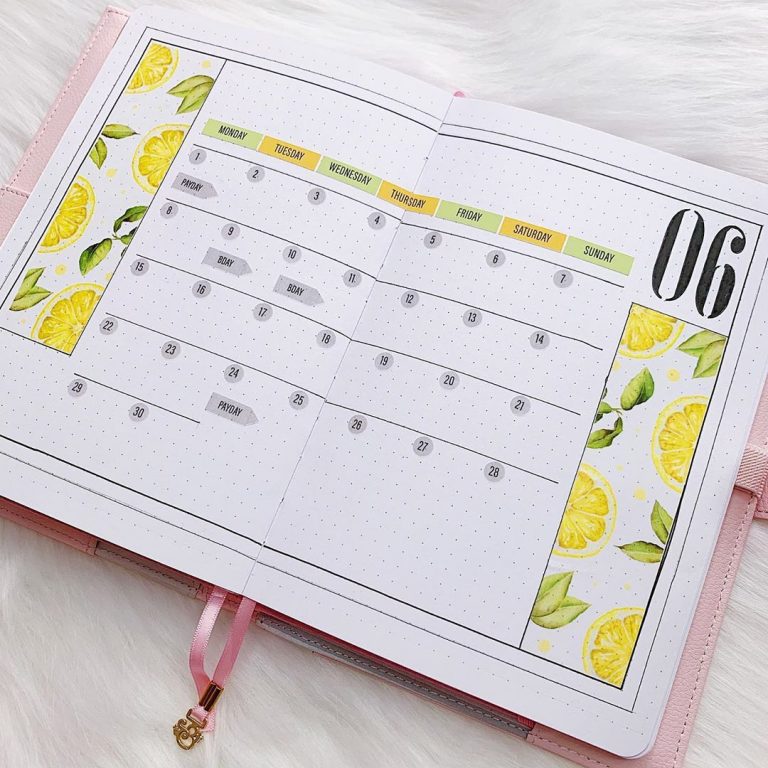 How To Create A Bullet Journal Lemon Theme?