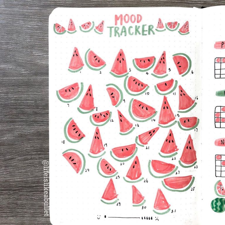 How To Plan Watermelon Bullet Journal Theme?