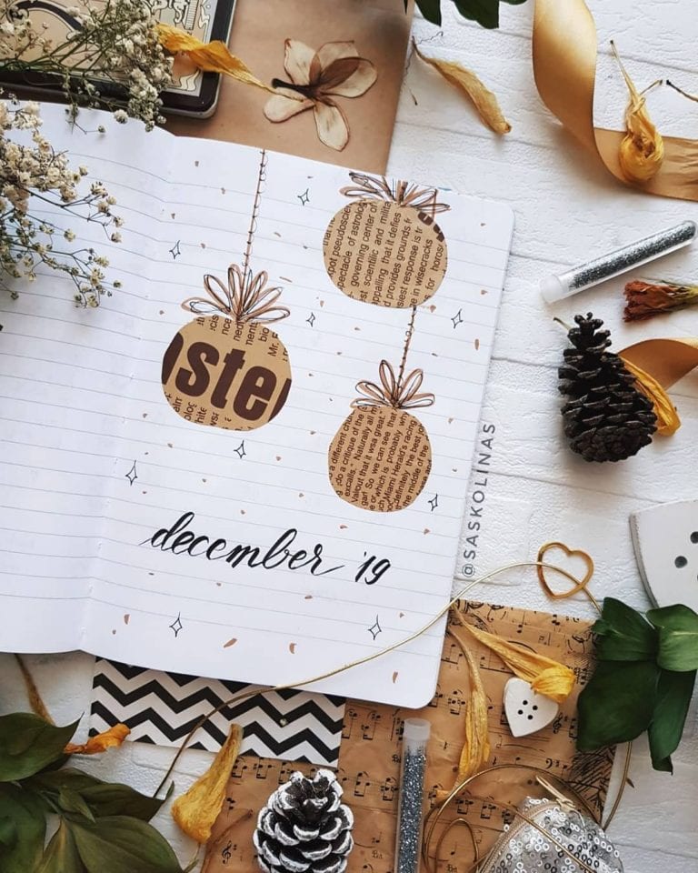 55+ Innovative Ideas For Your December Bullet Journal