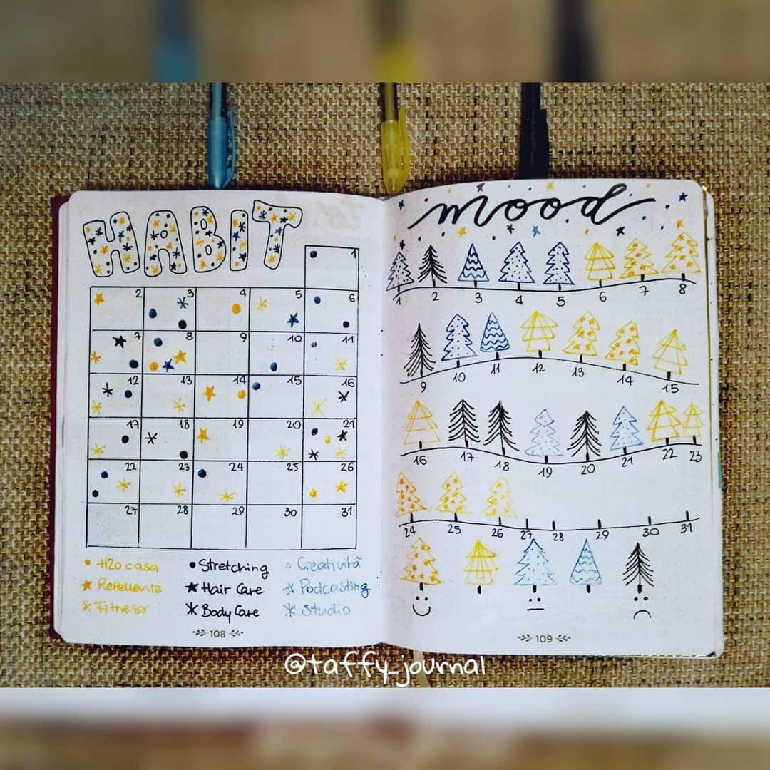 55+ Innovative Ideas For Your December Bullet Journal