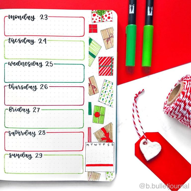55+ Innovative Ideas For Your December Bullet Journal