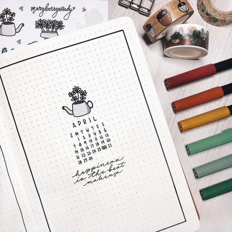 20+ Unique April Bullet Journal Ideas For This Spring