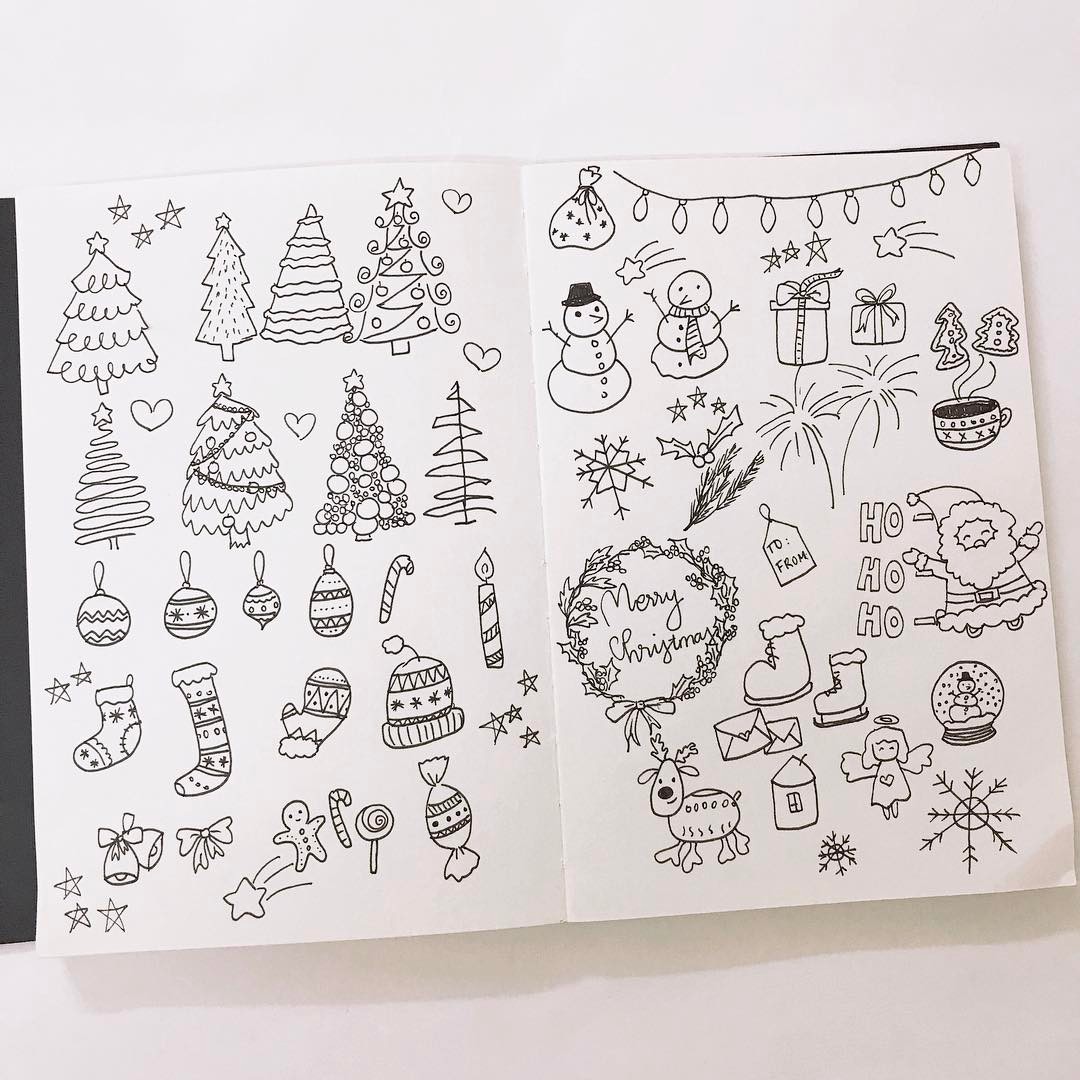 25 Easy Christmas Doodles You Can Draw
