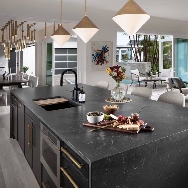 50 Brilliant Black Kitchen Countertops For A Modern Look