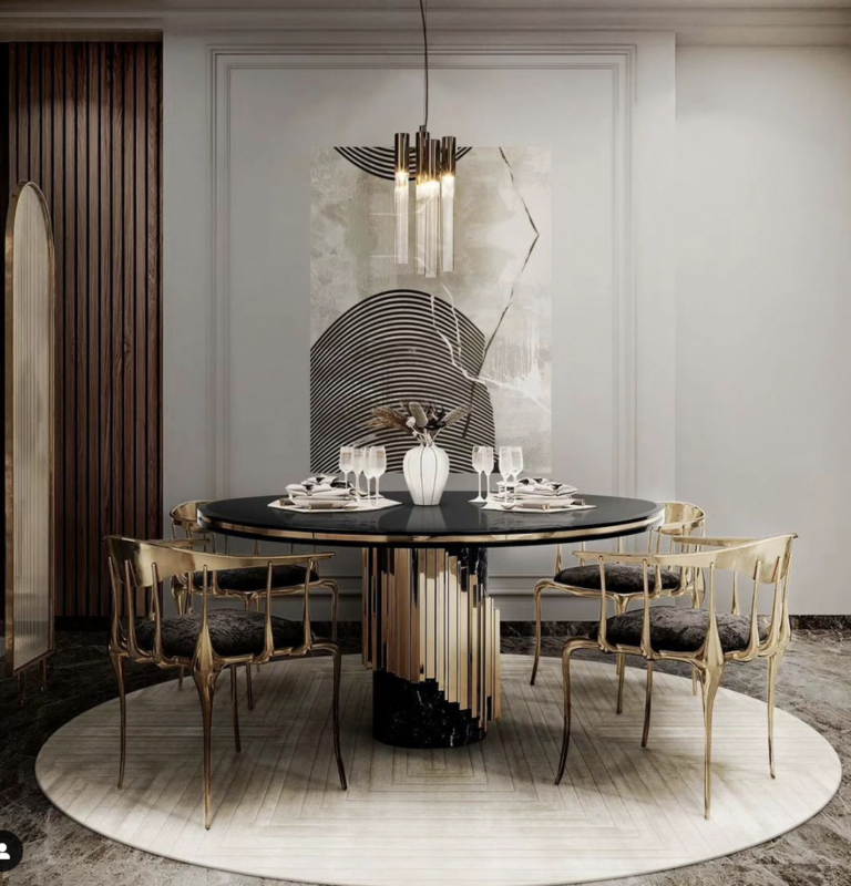 30 Beautiful Rug Under Round Dining Table Ideas