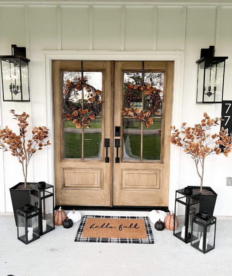 30 Amazing Farmhouse Double Front Doors For A Rustic Vibe