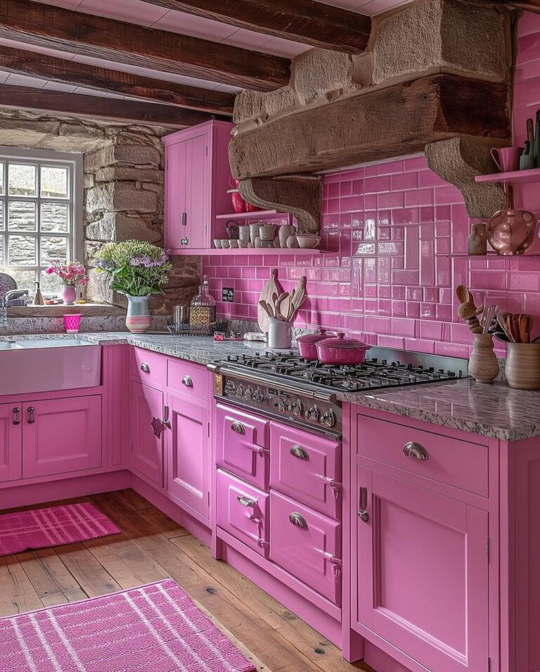 40 Most Beautiful And Unique Pink Kitchen Ideas