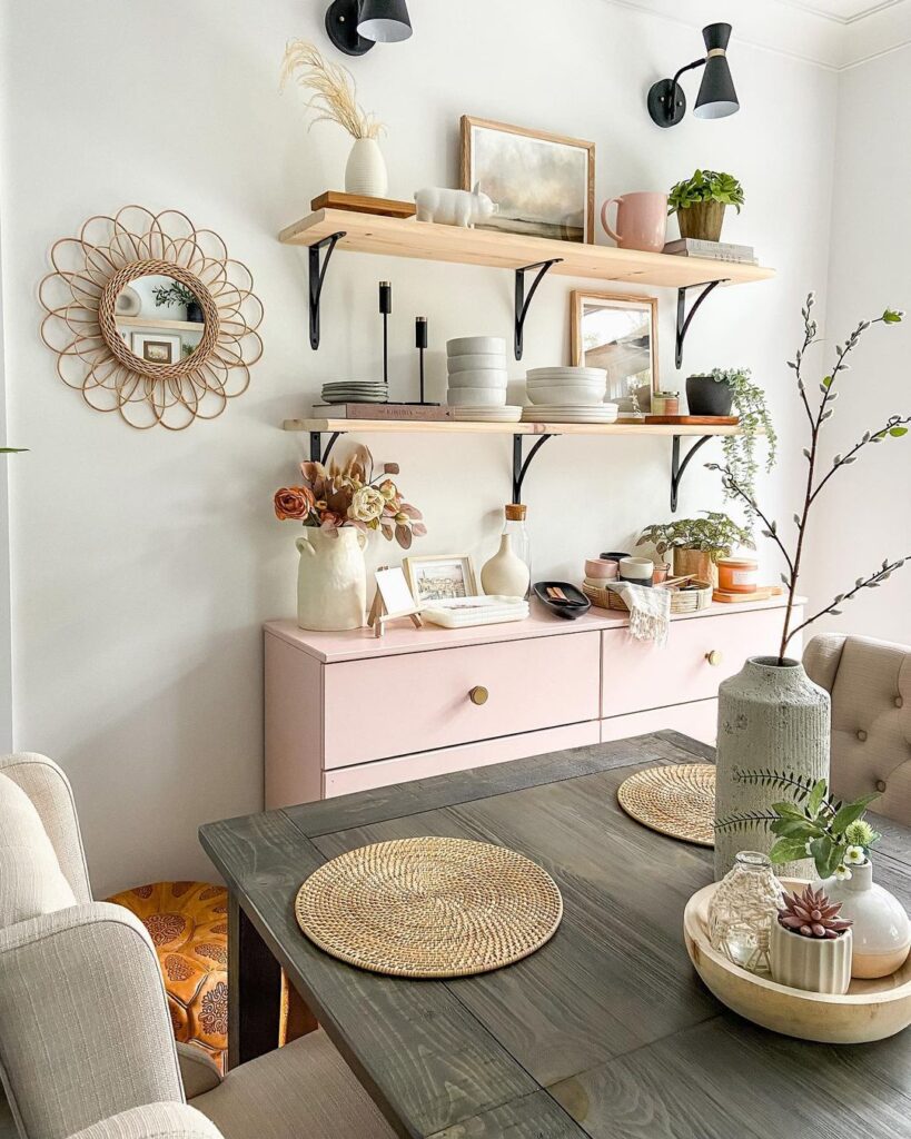 30 Creative And Unique Dining Room Shelf Decor Ideas