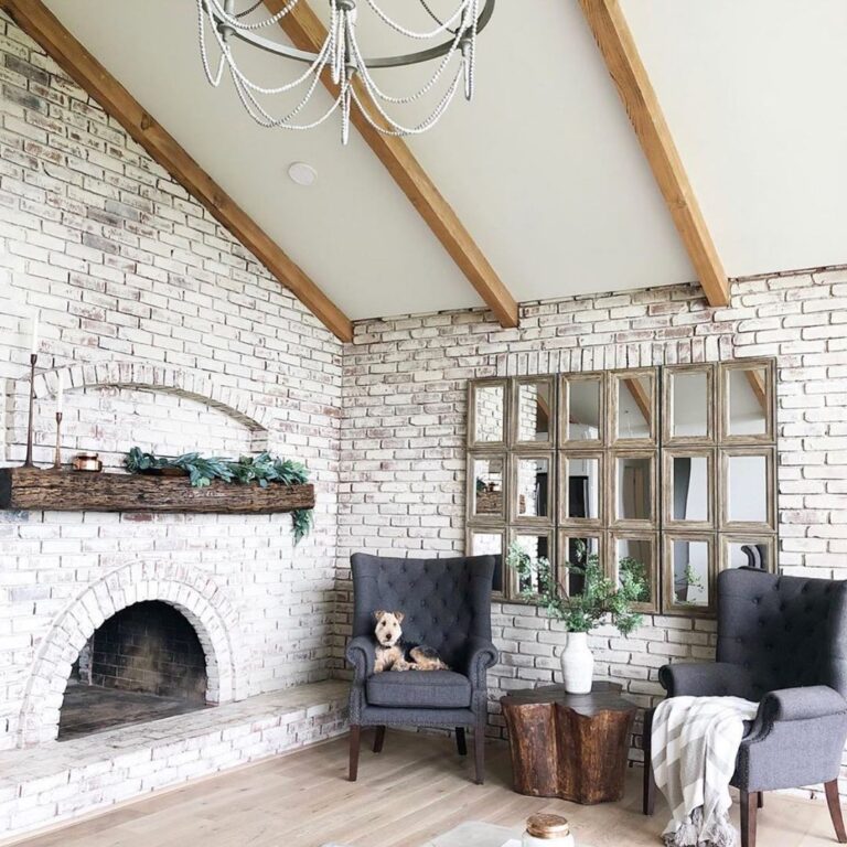 25 Beautiful Limewash Brick Fireplace Ideas You Will Love