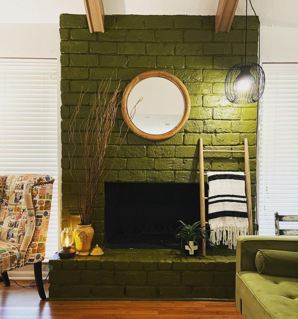 25 Dramatic And Colorful Painted Fireplace Ideas You Will Love