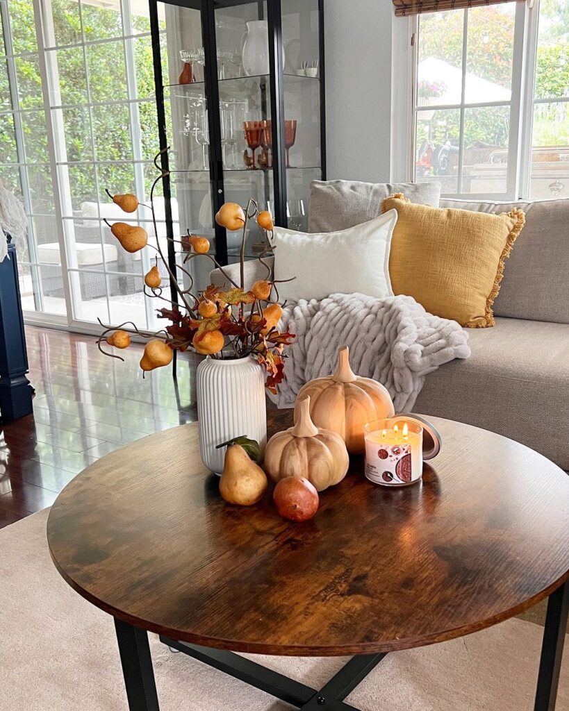 25 Super Luxurious Fall Coffee Table Decor Ideas