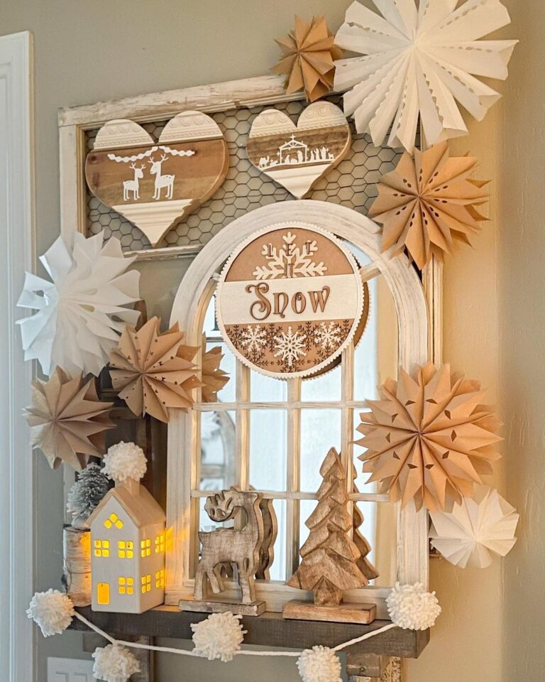 30 Creative Paper Snowflake Christmas Decor Ideas You Should See
