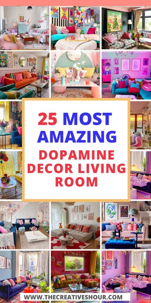 25 Joyful And Artful Dopamine Decor Living Room Ideas