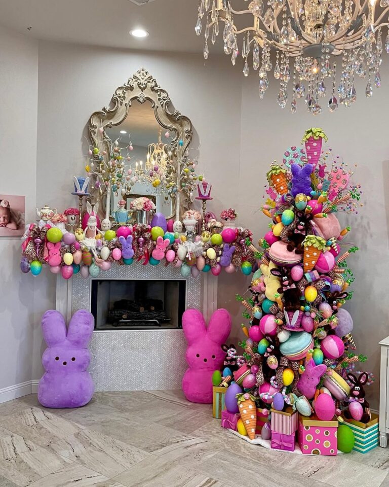 25 Bright And Whimsical Easter Mantel Decor Ideas You Should Try
