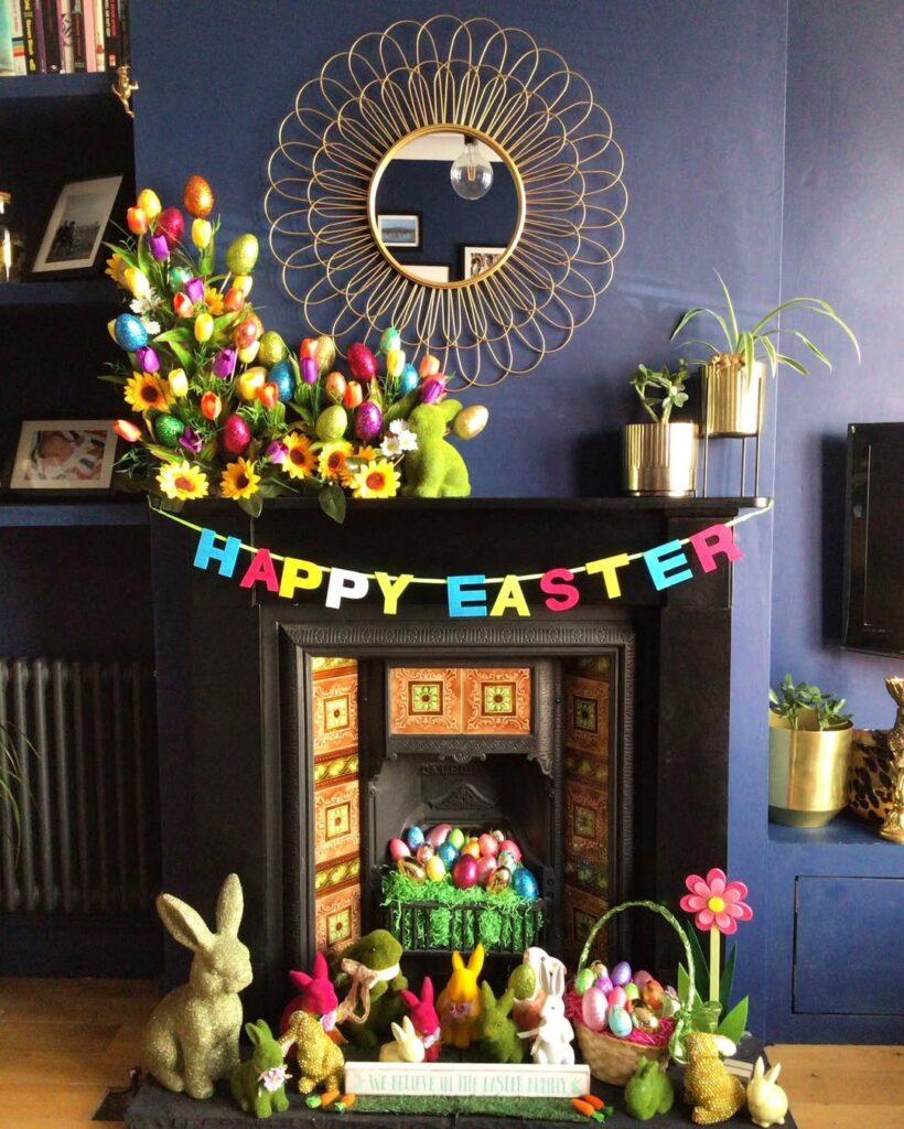 25 Bright And Whimsical Easter Mantel Decor Ideas You Should Try