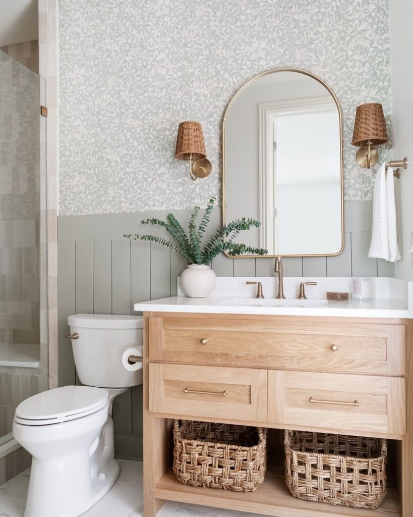 25 Moody And Classic Farmhouse Powder Room Ideas For You